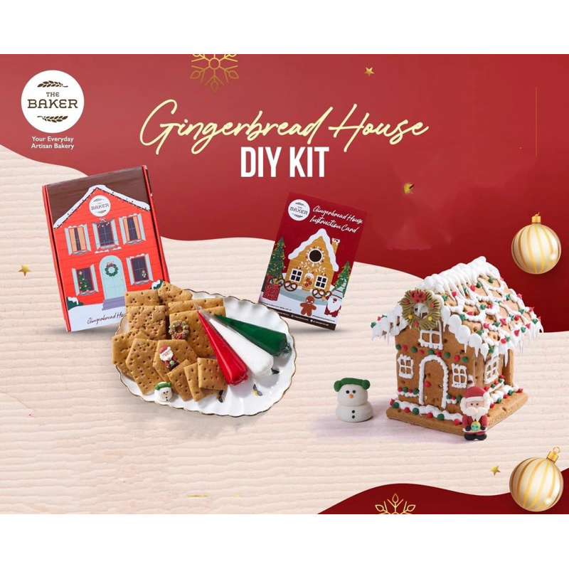 The Bakers Gingerbread House DIY KIT ชุดบ้านดีไอวายขนมปังขิง | Shopee ...