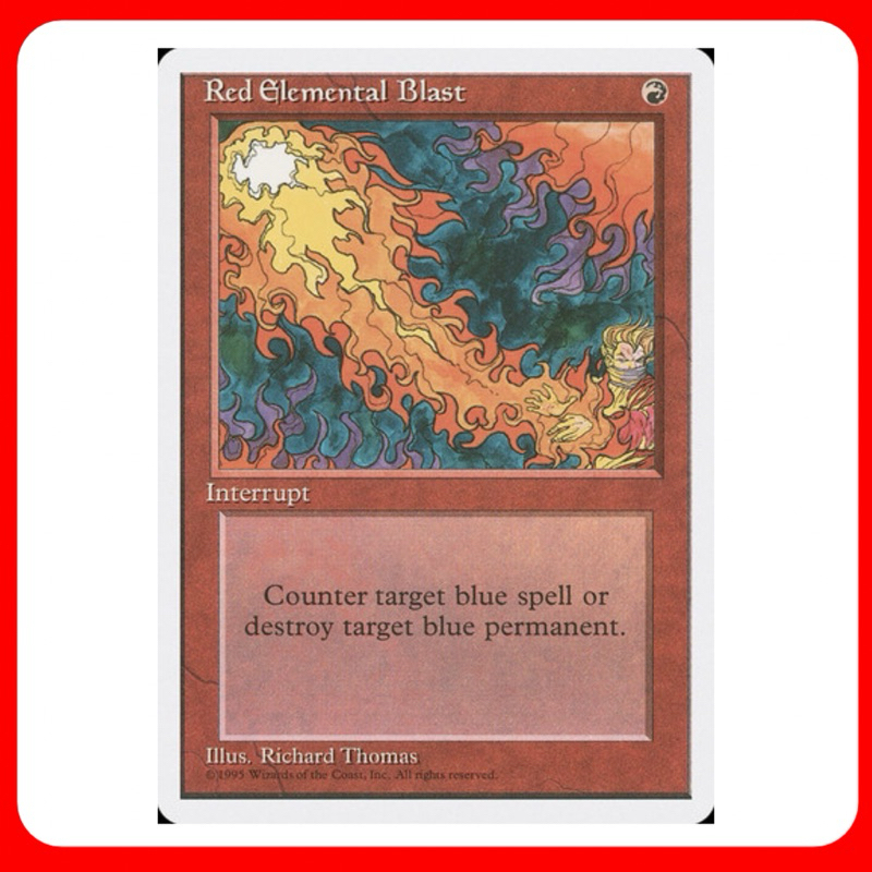 [MTG] Red Elemental Blast [4E] [RED] [COMMON] [NORMAL] [ENG] (การ์ดเม ...