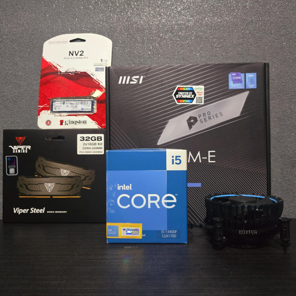 ชุด CPU INTEL CORE I5 13400F + MSI B760M -E (DDR4) (LGA 1700) (M-ATX ...