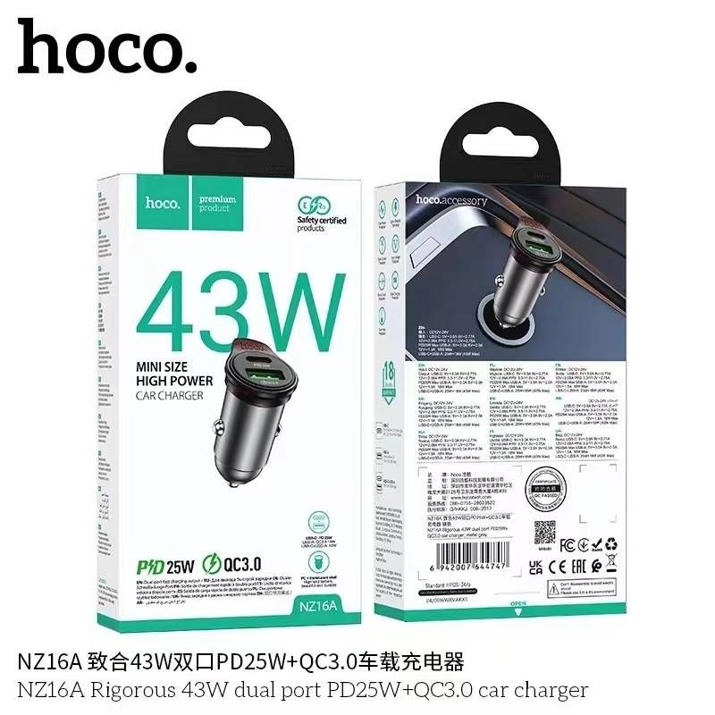 Hoco NZ16 /NZ16A /NZ16B ที่ชาร์จสำหรับรถยนต์ QC3.0 Fast charging Mini ...
