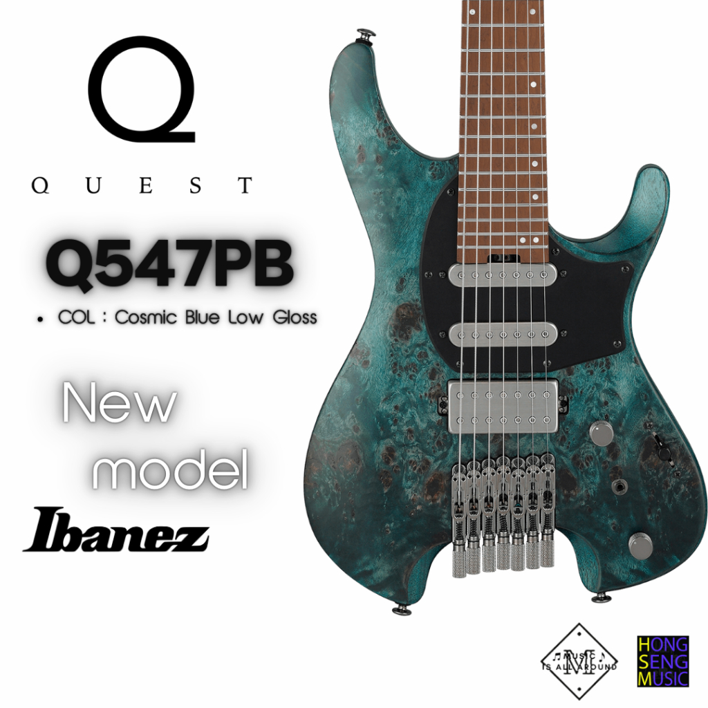 กีตาร์ไฟฟ้าหัวตัด Ibanez Q - Series Headless w/Bag (2025) รุ่น Q547PB | Shopee Thailand
