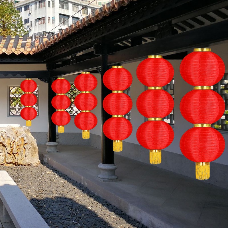 พร้อมส่ง โคมไฟจีน โคมแดงมงคล โคมแดงรังผึ้ง | Shopee Thailand