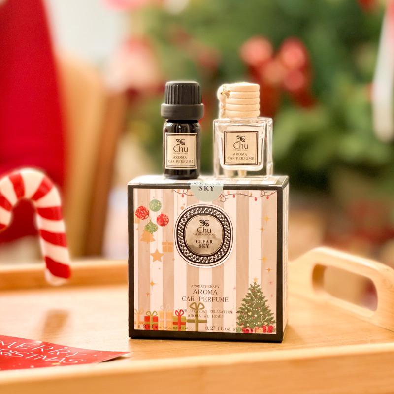 Chu Clear Sky Aroma Car Perfume 10 ml. with refilled 6 ml. น้ำหอมปรับ ...