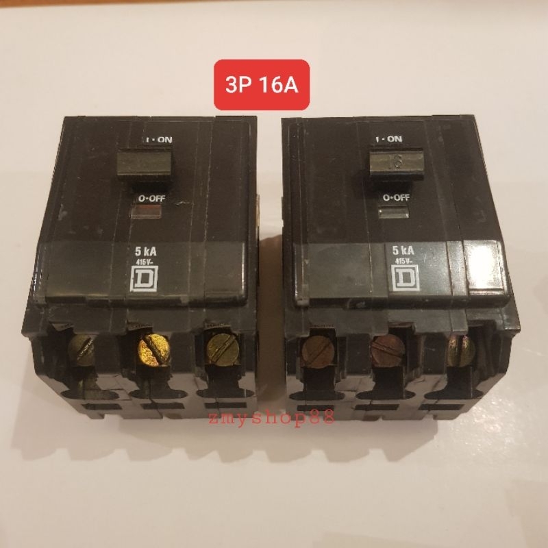 มือสอง เซอร์กิตเบรกเกอร์ Square D รุ่น QOH-X 3Pole 16 20 32 45 และ 70A 6kA | Shopee Thailand