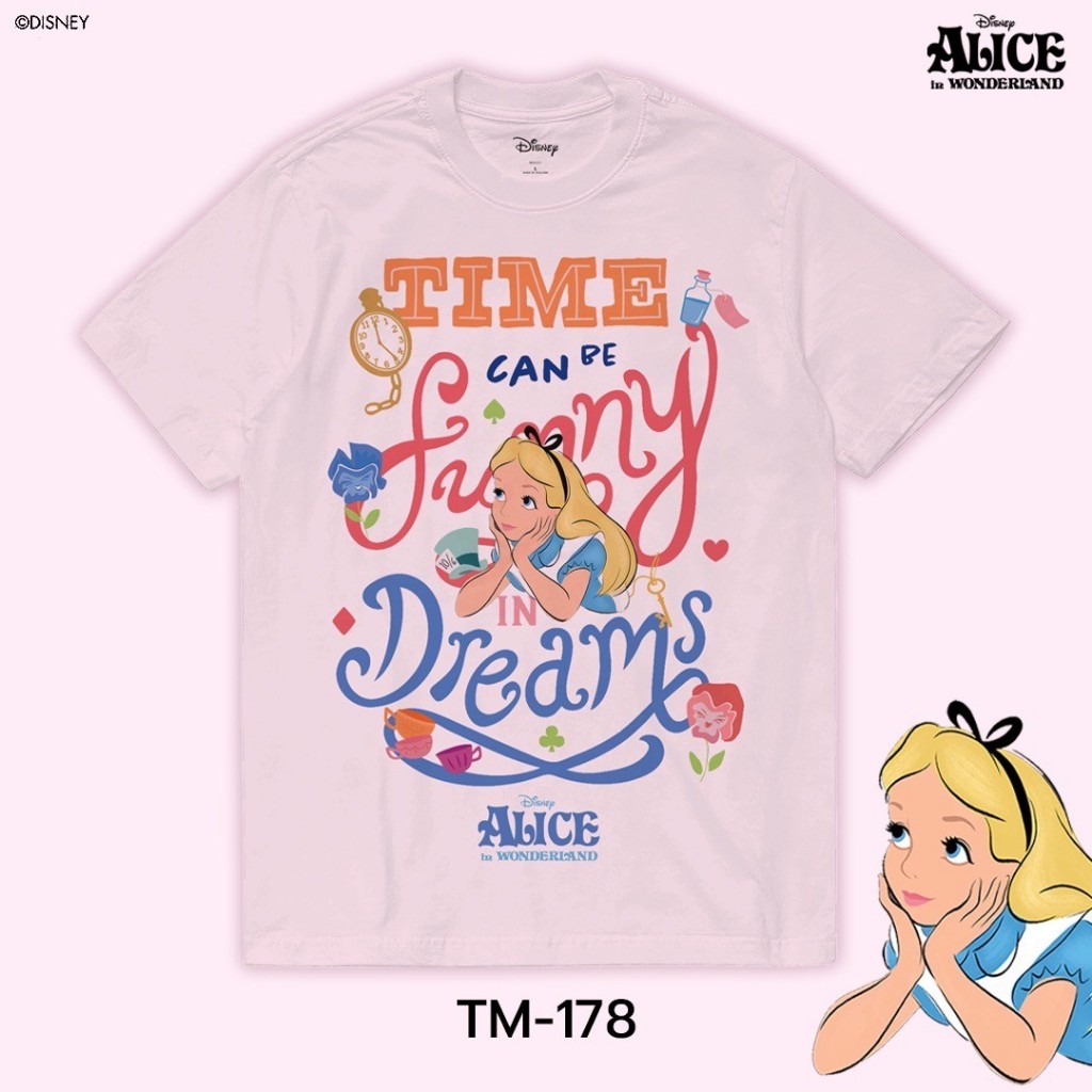 Power 7 Shop เสื้อยืดการ์ตูน "Alice in Wonderland" ลิขสิทธิ์แท้ DISNEY (TM-178) | Shopee Thailand