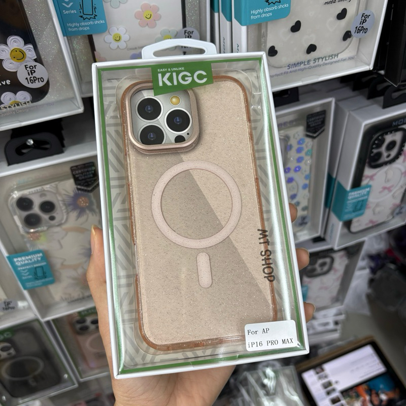 KIGC เคสโทรศัพท์มือถือ แม่เหล็ก แต่งกลิตเตอร์ระยิบระยับ สำหรับ 16 16pro ...