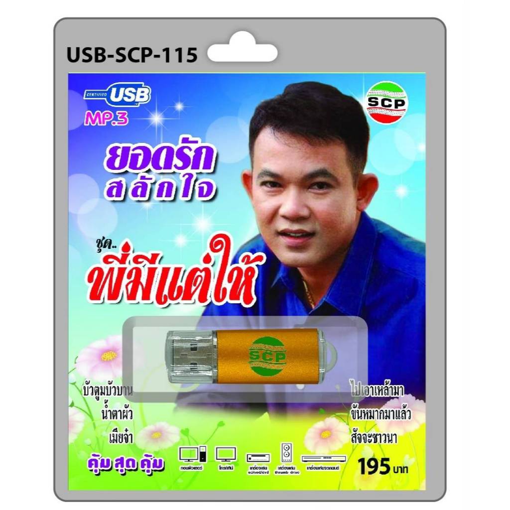 ยอดรัก สลักใจ พี่มีแต่ให้ USB-SCP-115 USBเพลง MP3 72 เพลง เพลงUSB แฟลชไดร์ฟเพลง | Shopee Thailand