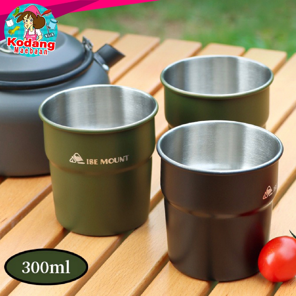 ISE MOUNT แก้วสเตนเลส แก้วปิกนิก แก้วแคมป์ปิ้ง | Shopee Thailand