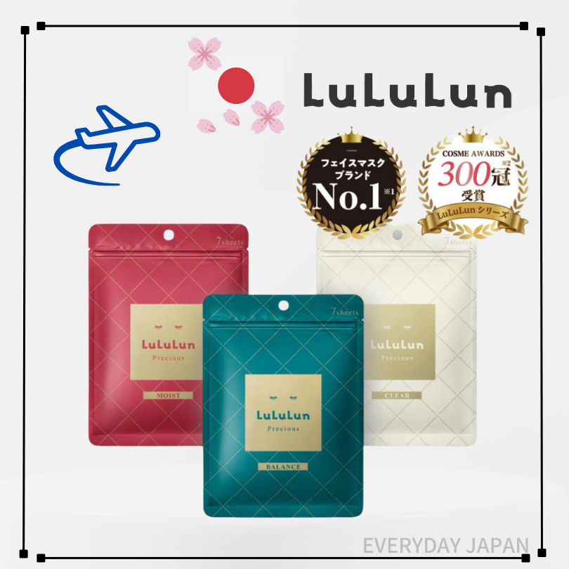 LuLuLun Face Mask LuluLun Precious 7 Sheets Green(Balance)/White(Clear)/Red(Moist) [DIRECT FROM ...