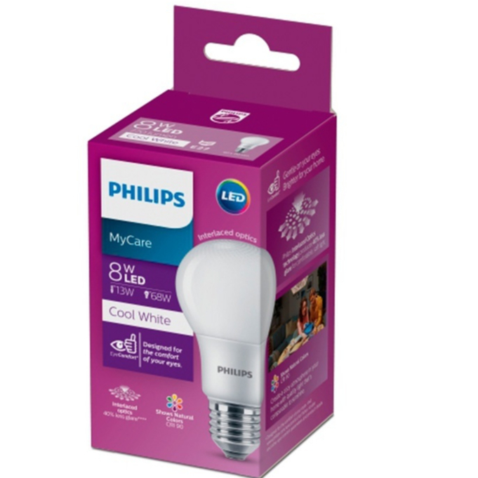 หลอดไฟ ฟิลิปส์ Philips LED Bulb MyCare 8W แสงคูล 4000K E27 | Shopee ...