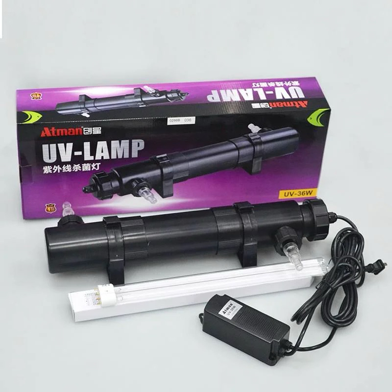 หลอด uv แท้ ตู้ปลา ฆ่าเชื้อโรค ATMAN UV lamp รุ่น UV-5W/ UV-9W/ UV-11W/ UV-18W/ UV-36W ลดการเกิด ...