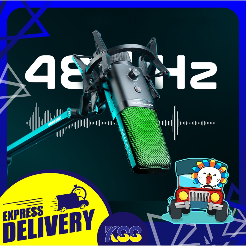 ไมโครโฟน Nubwo X701 HATHOR Wireless Condenser Microphone RGB แบตเตอรี่ ...