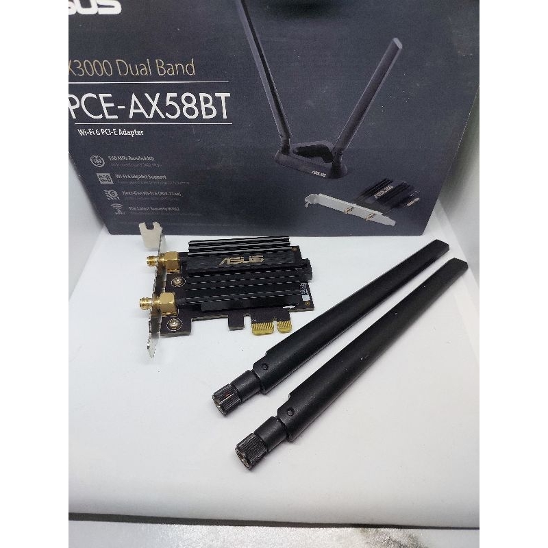 ASUS (PCE-AX58BT) AX3000 DUAL BAND PCI-E WIFI 6 Wireless Adapter with ...