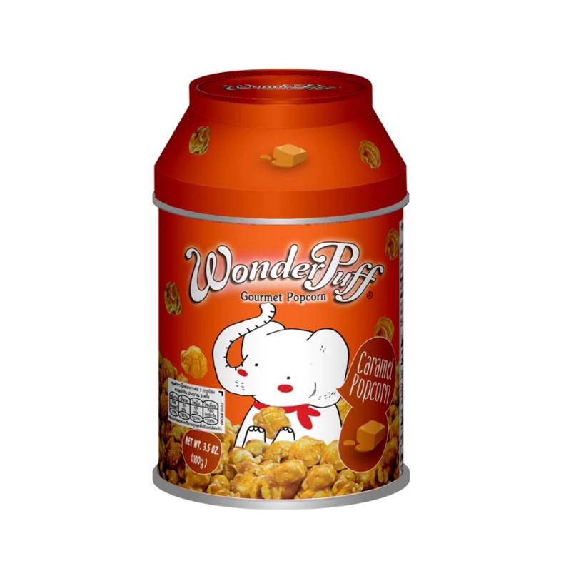 Wonder puff Caramel popcorn 100 g. วันเดอร์พัฟฟ์ข้าวโพดอบกรอบรสคาราเมล ...