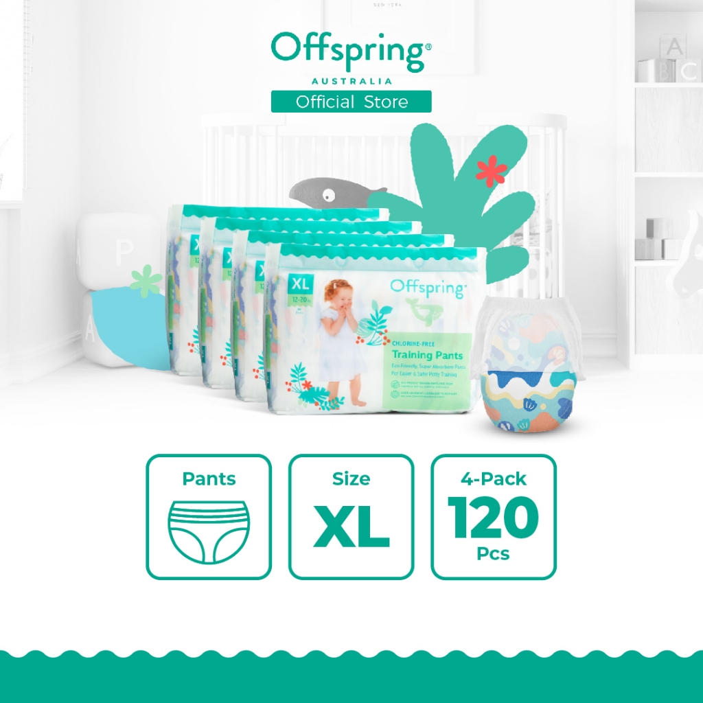 Offspring - Fashion Pants ผ้าอ้อมแบบกางเกง ไซส์ XL จำนวน 120 ชิ้น ...