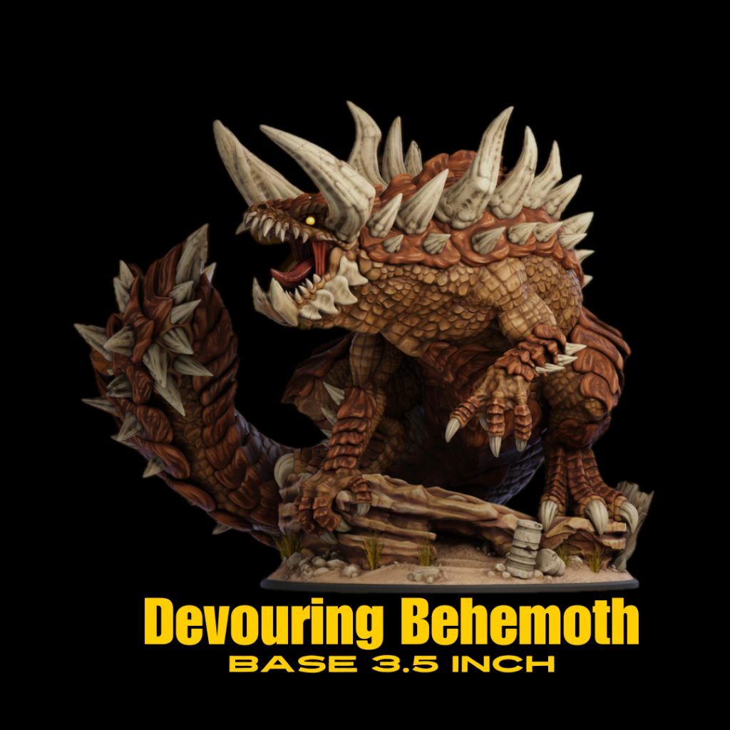 DnD Dragon I Devouring Behemoth - Base 3.5 inch, Hight 11.5 cm (งานเร ...