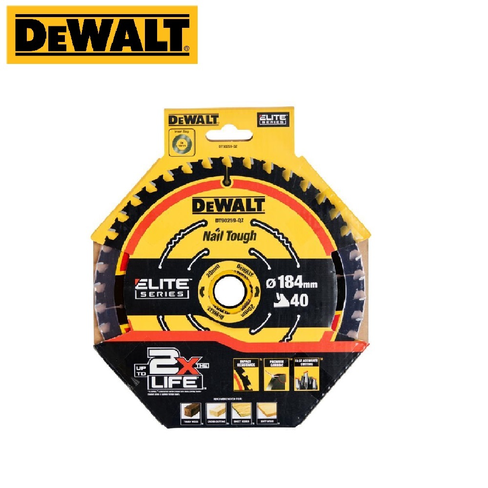DEWALT ใบเลื่อยวงเดือน 7 นิ้ว 40 ฟัน (ตัดไม้) DT90259-QZ | Shopee Thailand