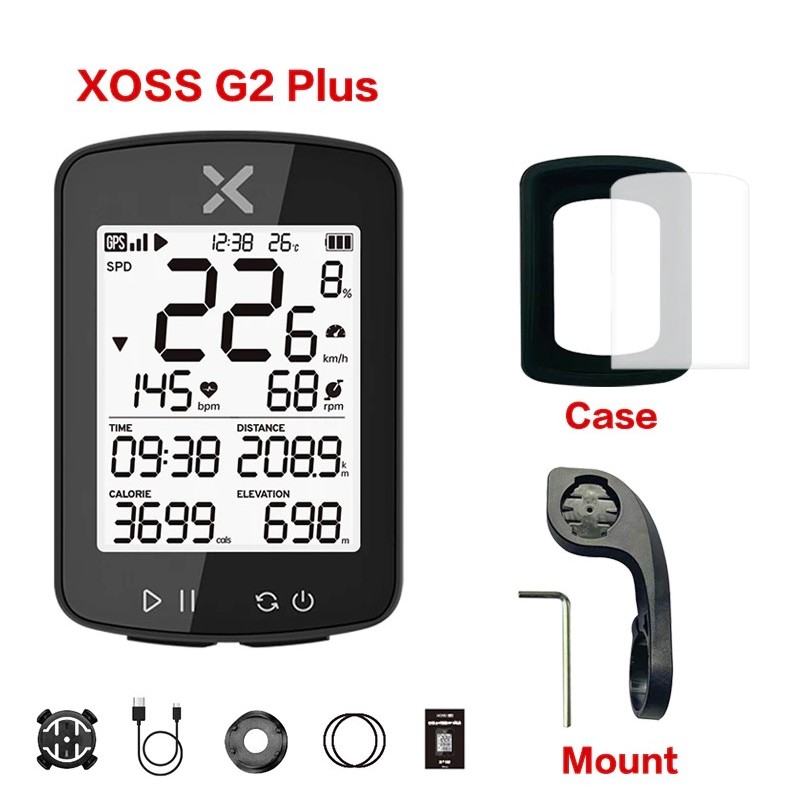 ไมล์จักรยาน Xoss G2 G2 Plus พร้อม ขาไมล์ เคส กันรอย | Shopee Thailand