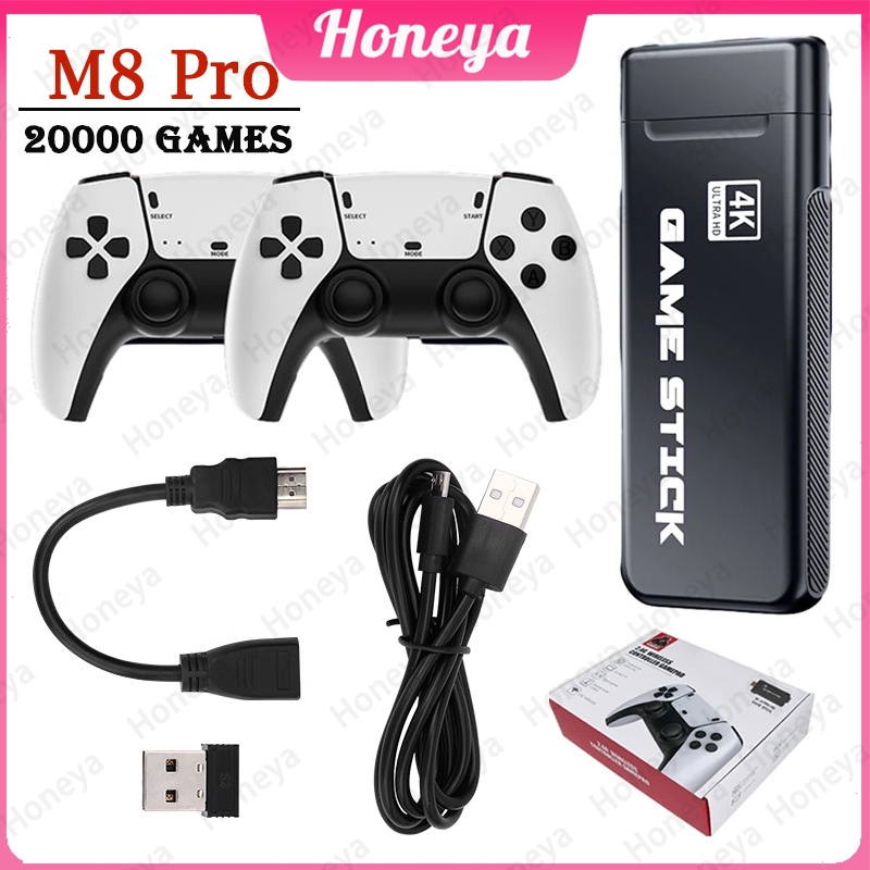 เครื่องเกม M8 PRO M15 วิดีโอเกมคอนโซล 4K HD 20000+ เกม 2.4G ไร้สาย ...