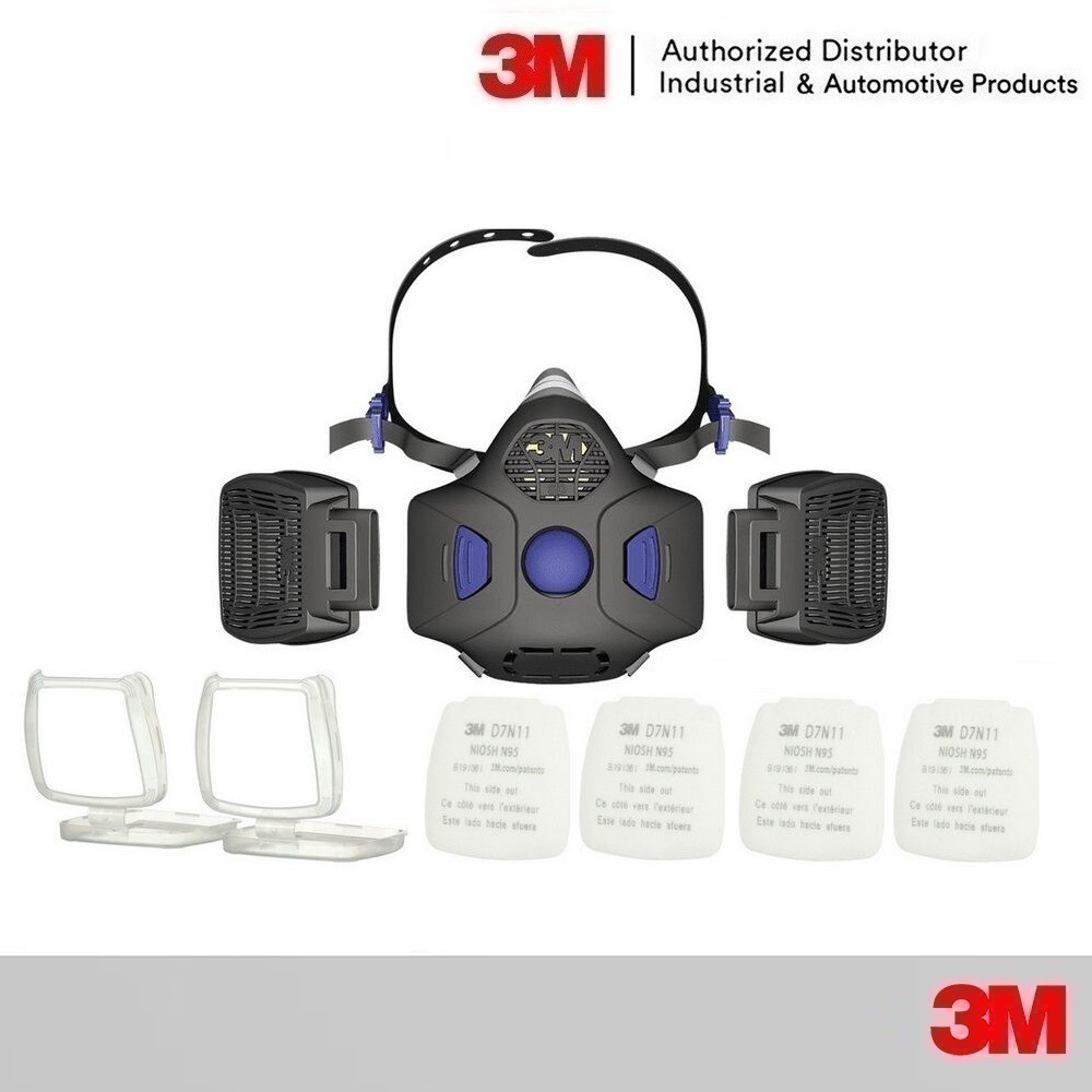 หน้ากากตลับกรองคู่ 3M HF-802SD HF-803SD Half Face Mask ฝาครอบ D701x2 ...