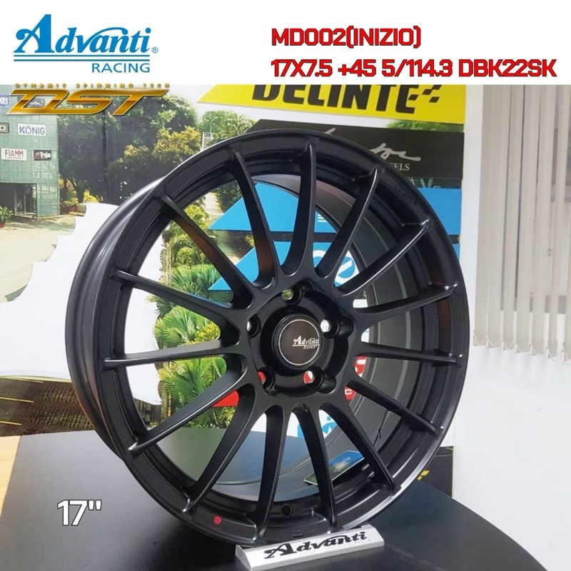ล้อแม็กซ์ Advanti FlowForming INIZIO สีดำด้าน 7.5-17นิ้ว5รู114 ET45 ...