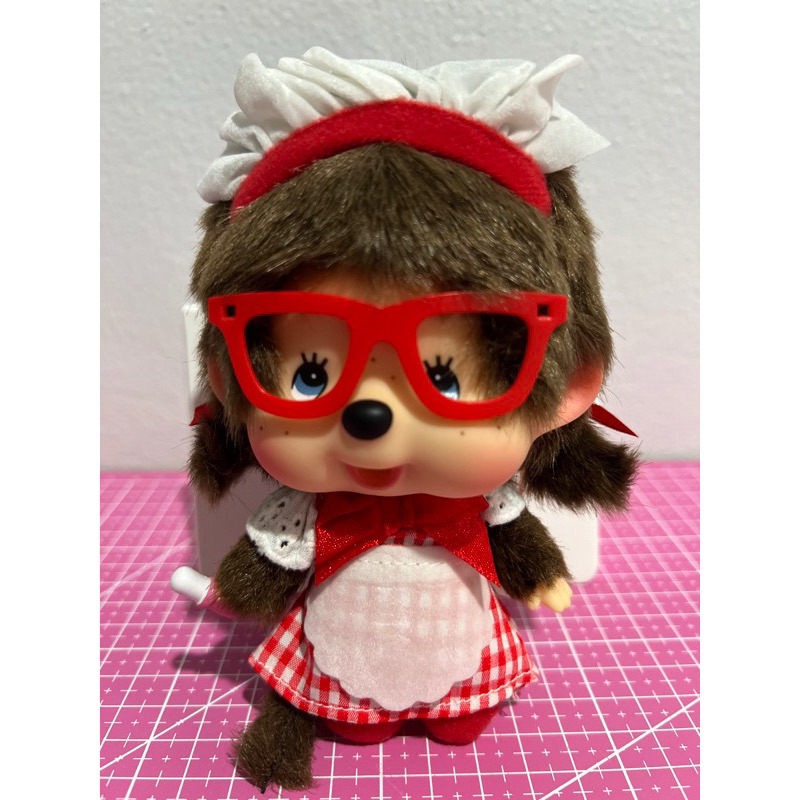 พร้อมส่ง SUPER RARE พวงกุญแจ Monchhichi Maid Red Glasses | Shopee Thailand