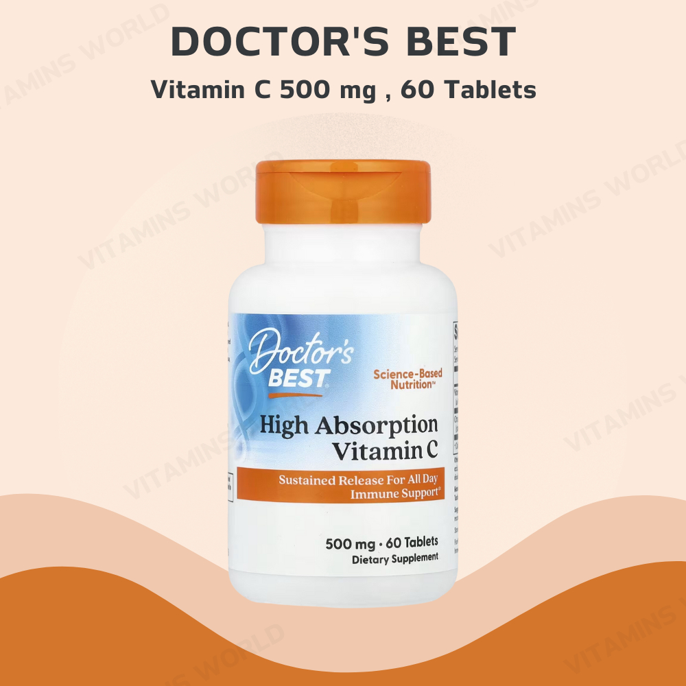 Doctor's Best, Early Release Vitamin C with PureWay-C, 500 mg, 60 Tablets (V.3061) | Shopee Thailand