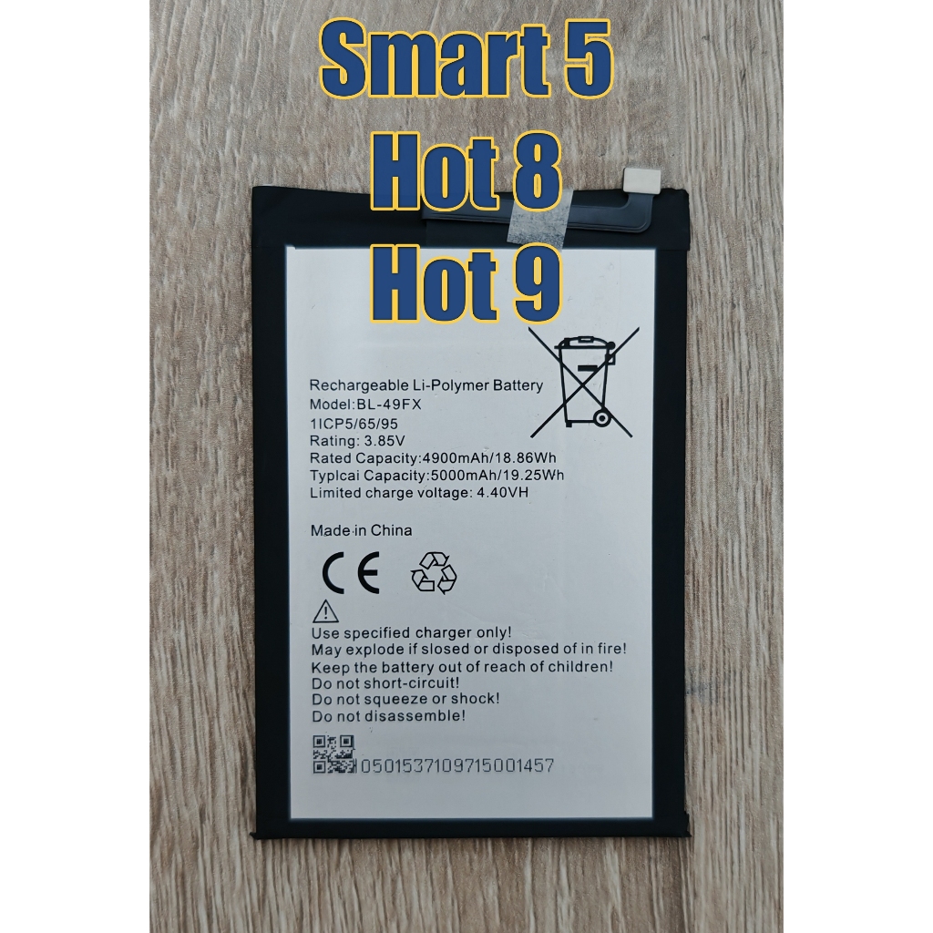 แบตเตอรี่ For Tecno Pop 7 / Pop 7 Pro / Spark Go 1s Battery Model BL ...