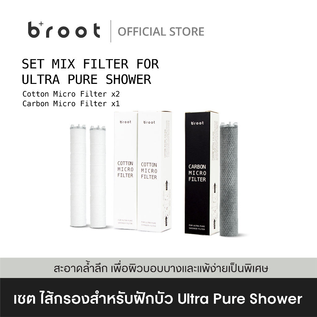 SET MIX FILTER FOR ULTRA PURE SHOWER [COTTON X 2 / CARBON X1] | Shopee ...