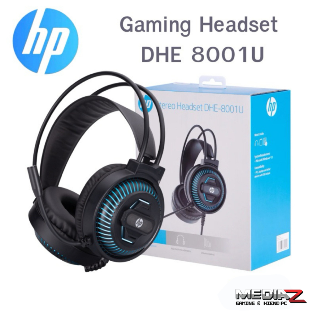 ส่งด่วน+โค้ดลด หูฟัง HP USB Blue LED + ไมโครโฟน ของแท้ ประกันศูนย์ไทย ...