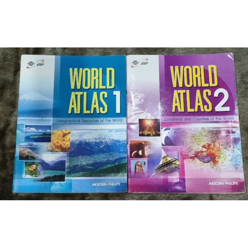 WORLD ATLAS1 // WORLD ATLAS2 หนังสือ มือสอง สภาพดี | Shopee Thailand