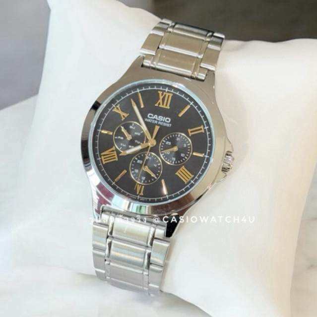 CASIO นาฬิกาข้อมือผู้ชาย รุ่น MTP-V300D-1A2 / MTP-V300D / MTP-V300 รับประกันศูนย์เซ็นทรัล cmg ...