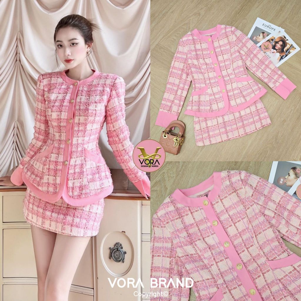 VORA Set เสื้อคลุมเบลเซอร์ผ้าทวิตแขนยาว(*สอบถามสต๊อกก่อนกดสั่งน๊า) | Shopee Thailand