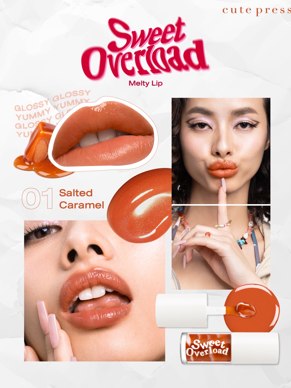 Cute press 𝗦𝘄𝗲𝗲𝘁 𝗢𝘃𝗲𝗿𝗹𝗼𝗮𝗱 𝗠𝗲𝗹𝘁𝘆 𝗟𝗶𝗽 ลิปเซรั่มใหม่ล่าสุด พร้อมส่ง 5 สี ...