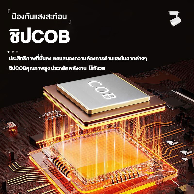 ไฟแทรคไลท์ LED Track Light สปอร์ตไลท์ ไฟแต่ง COB แสง รับประกัน ไฟอ่าน ...
