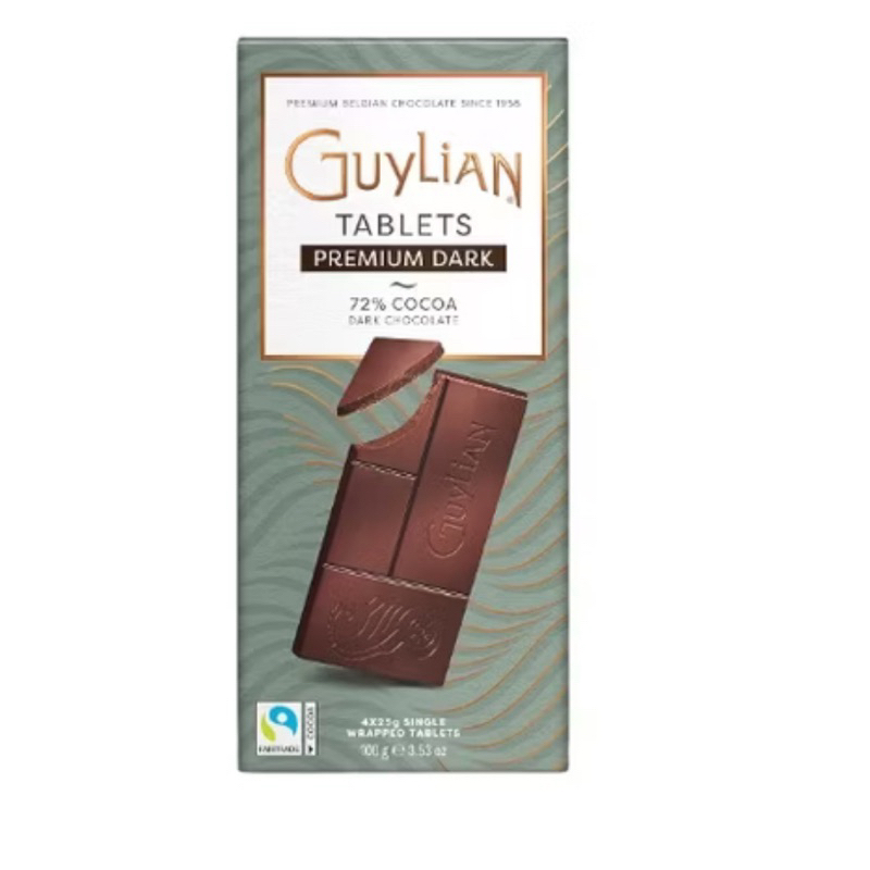 Guylian TABLETS Belgian Chocolates Premium Dark 72%/Creamy Milk Bars ...