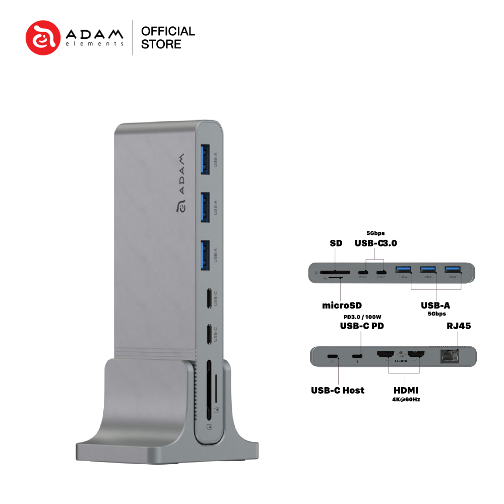ตัวแปลง ADAM elements CASA HUB Pro S USB-C 12-in-1 Multi-Function Hub ...