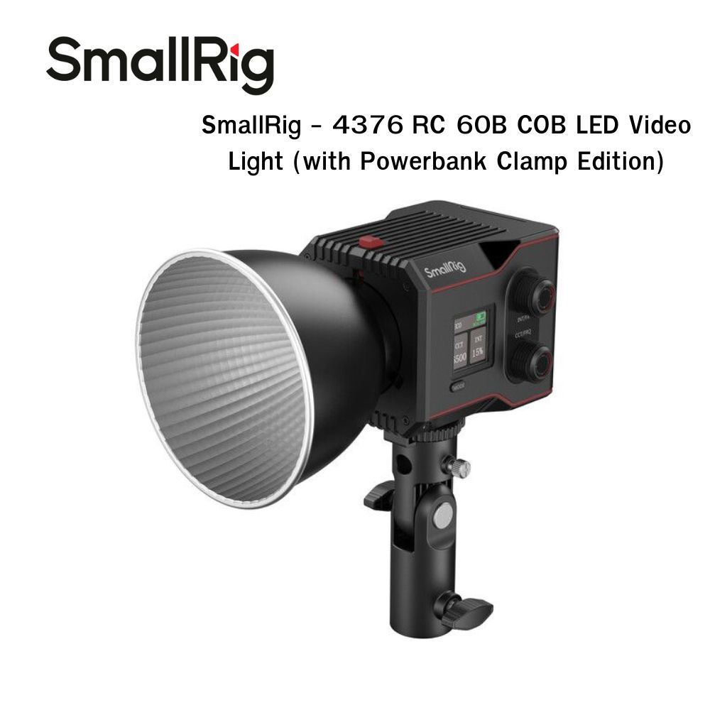 SmallRig - 4376 RC 60B COB LED Video Light (with Powerbank Clamp ...
