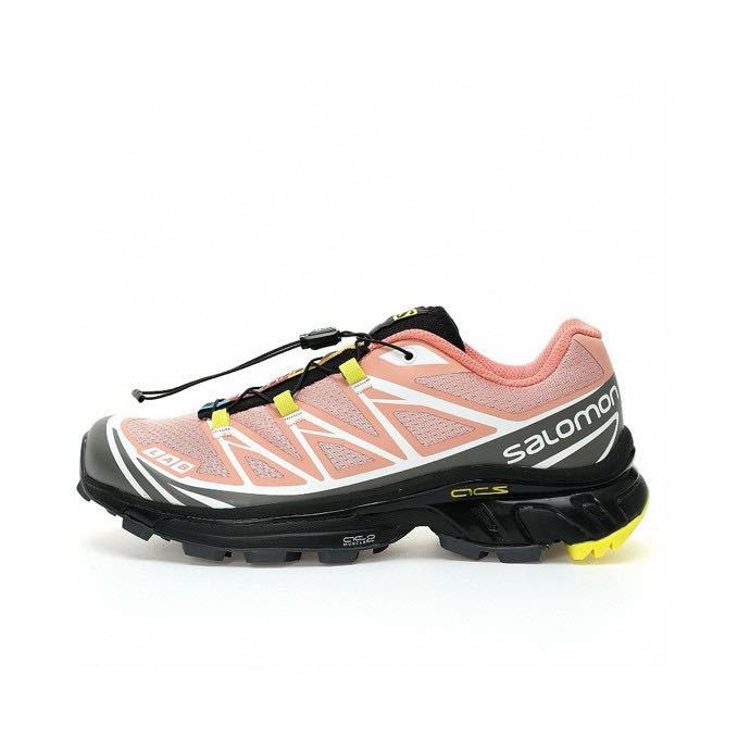 Salomon XT-6 Gore-Tex"Orange Pink"ปิดถนนรองเท้ากีฬากลางแจ้งระบายอากาศ ...