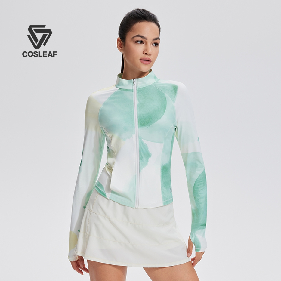 Cosleaf เสื้อผู้หญิงกันน้ำกันยูวี UPF50+ แขนยาวแบบไม่มีหมวก รุ่น ...