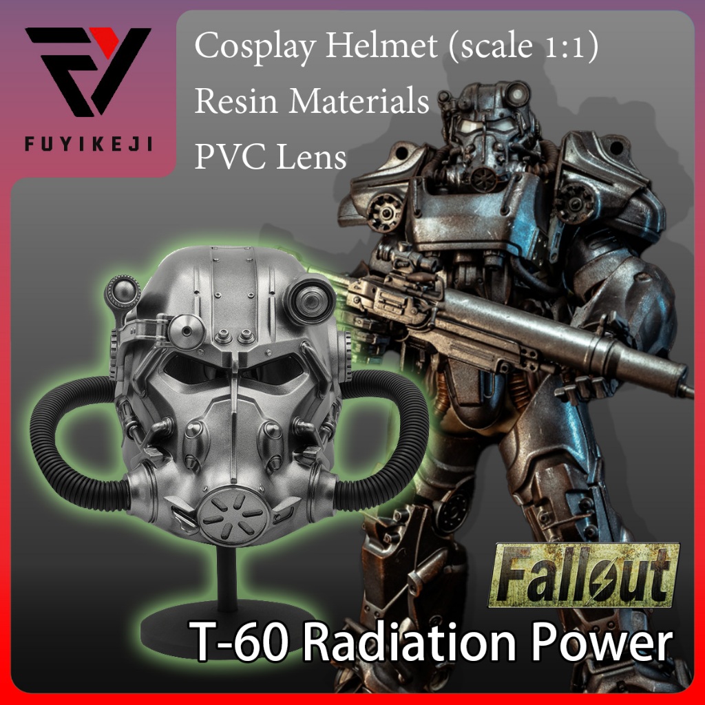 [ Cosplay ] หมวก T-60 Radiation Power Helmet ( Fallout ) | Helmet ...