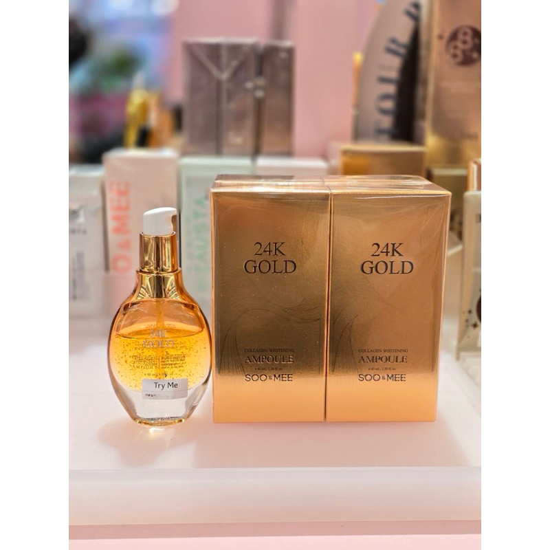 SOO&MEE 24K GOLD COLLAGEN WHITENING AMPOULE (40ml) | Shopee Thailand