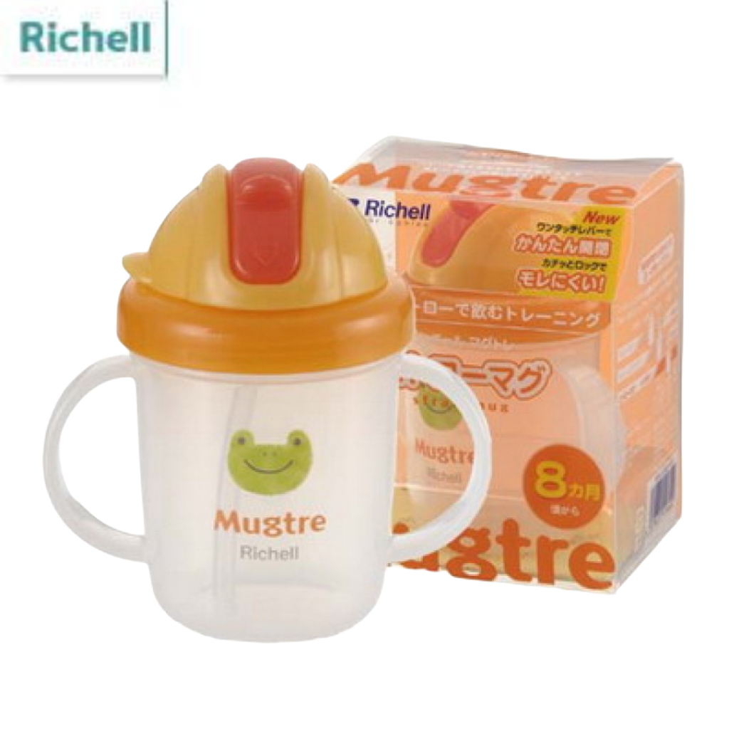 Richell ริเชลแก้วหลอดดูดรุ่น Mugtre ขนาด 200ml #416402 | Shopee Thailand