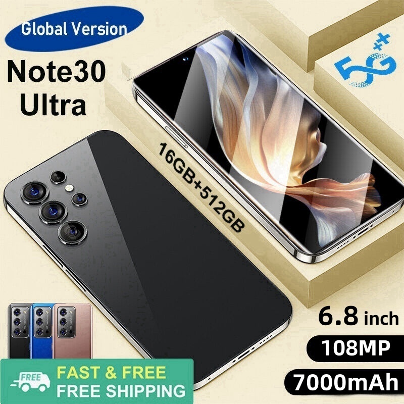 สมาร์ทโฟน 5G Galaxy Note 30 Ultra 6.8 นิ้ว 16GB + 512GB RAM 7000mAh ...