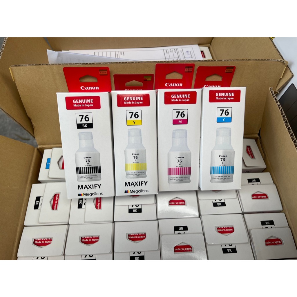 หมึกเติม ขวด Canon GI-76 BK/C/M/Y สำหรับเครื่องพิมพ์อิงค์เจ็ท MAXIFY ...