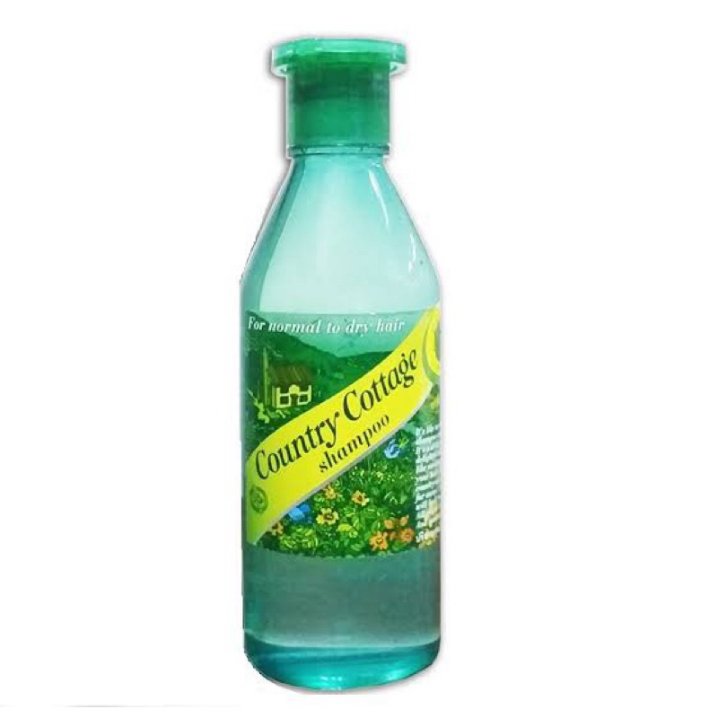 Country cottage shampoo 400ml. แชมพูสีเขียว สำหรับผทแห้งเสีย | Shopee ...