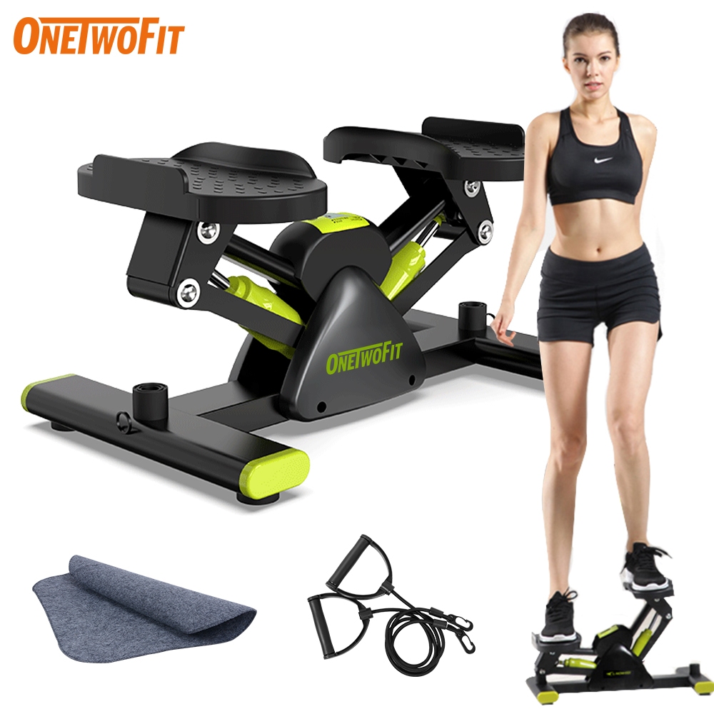 OneTwoFit สเต็ปเปอร์ V-shape stepper เครื่องเหยียบออกกำลังกาย พร้อมเชือกดึง เครื่องออกกำลังกาย ...