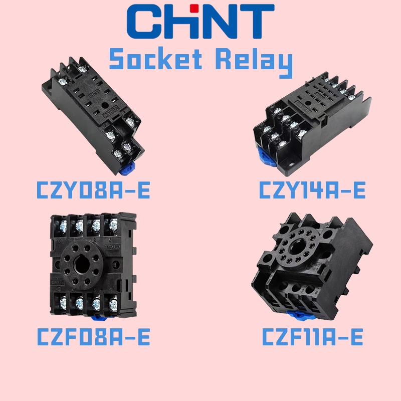 CZY08A-E , CZY14A-E , CZF08A-E , CZF11A-E ซอกเก็ต ซ็อกเก็ต รีเลย์ Socket Relay ″CHINT" | Shopee ...