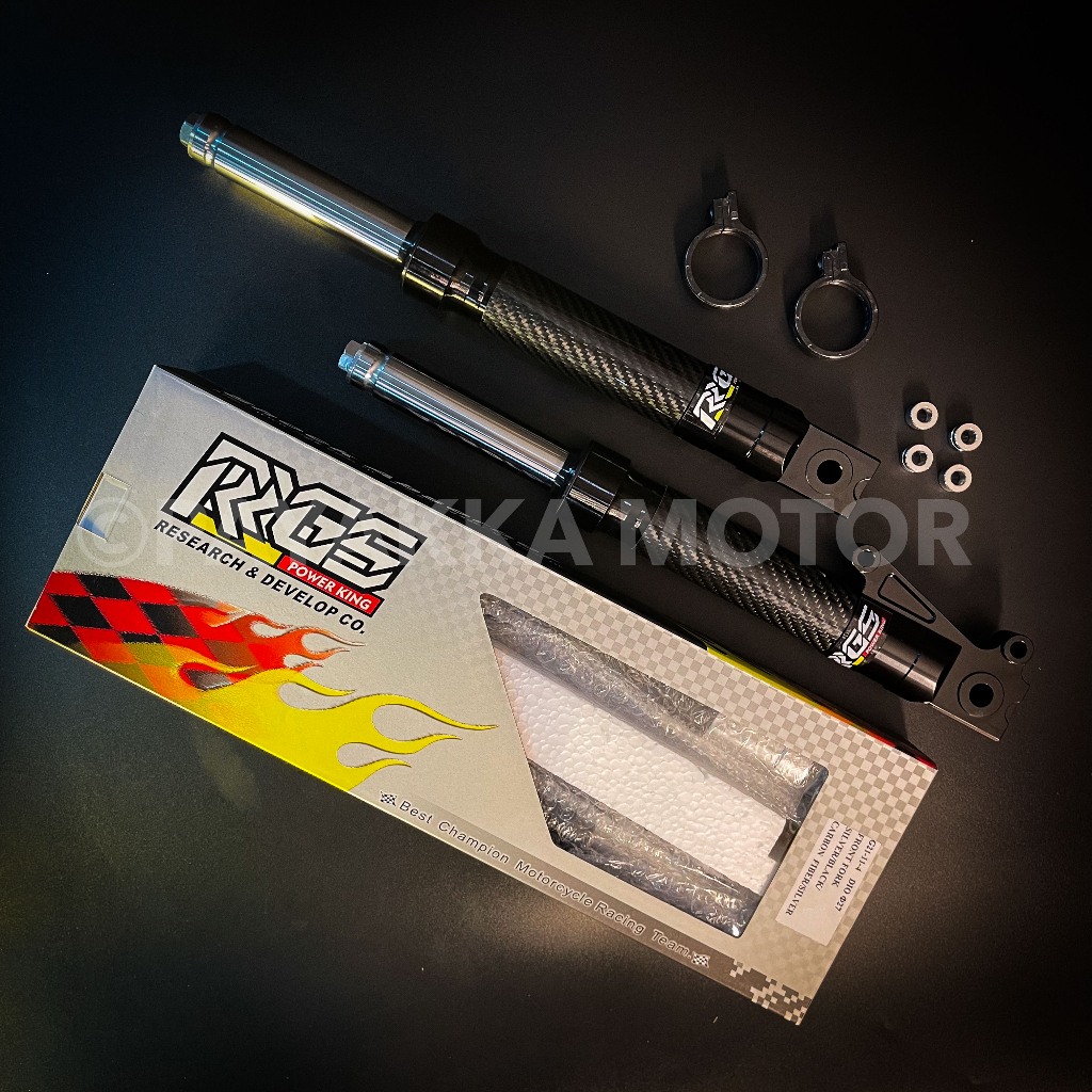 โช้คหน้าคาร์บอนตัวยาว RRGS แท้!!!! ตรงรุ่น Dio และ ZX ความสูง 370mm | Shopee Thailand