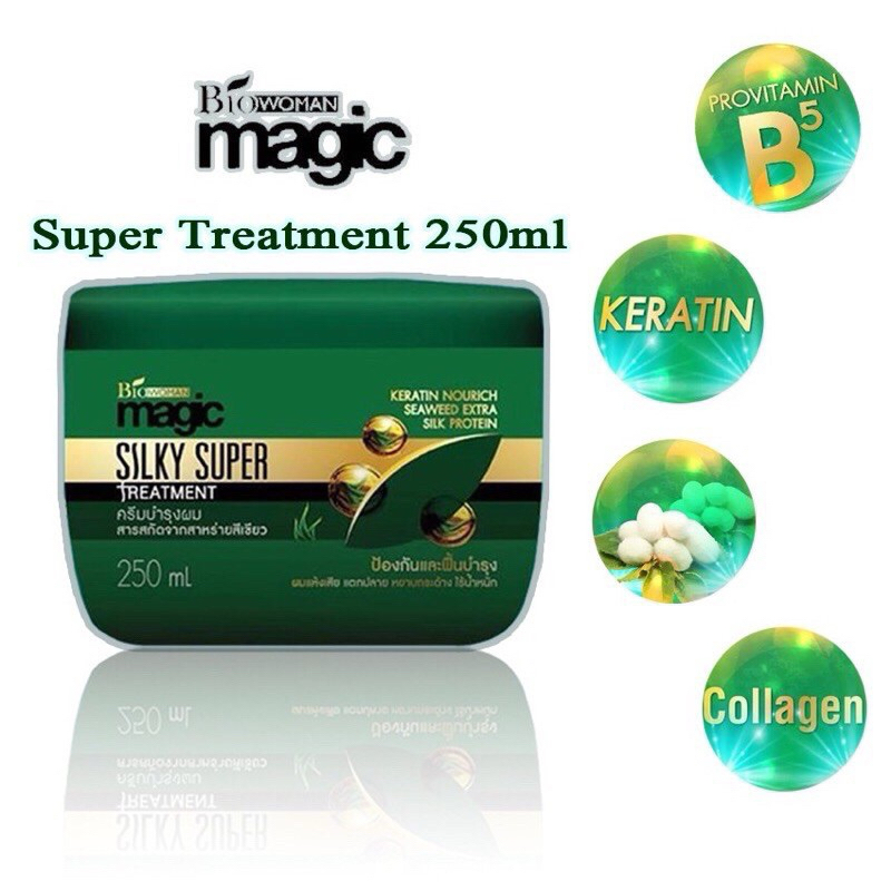 Magic silky super treatments 250ml. ทรีทเม้นหมักผม สำหรับผมแห้งเสียก ...